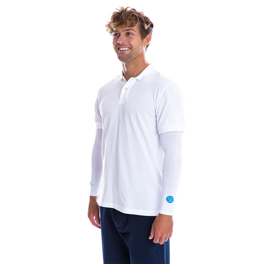 Original UPF 50+ Arm Sleeves (White) | Sparms US – SParms | Sun Protection