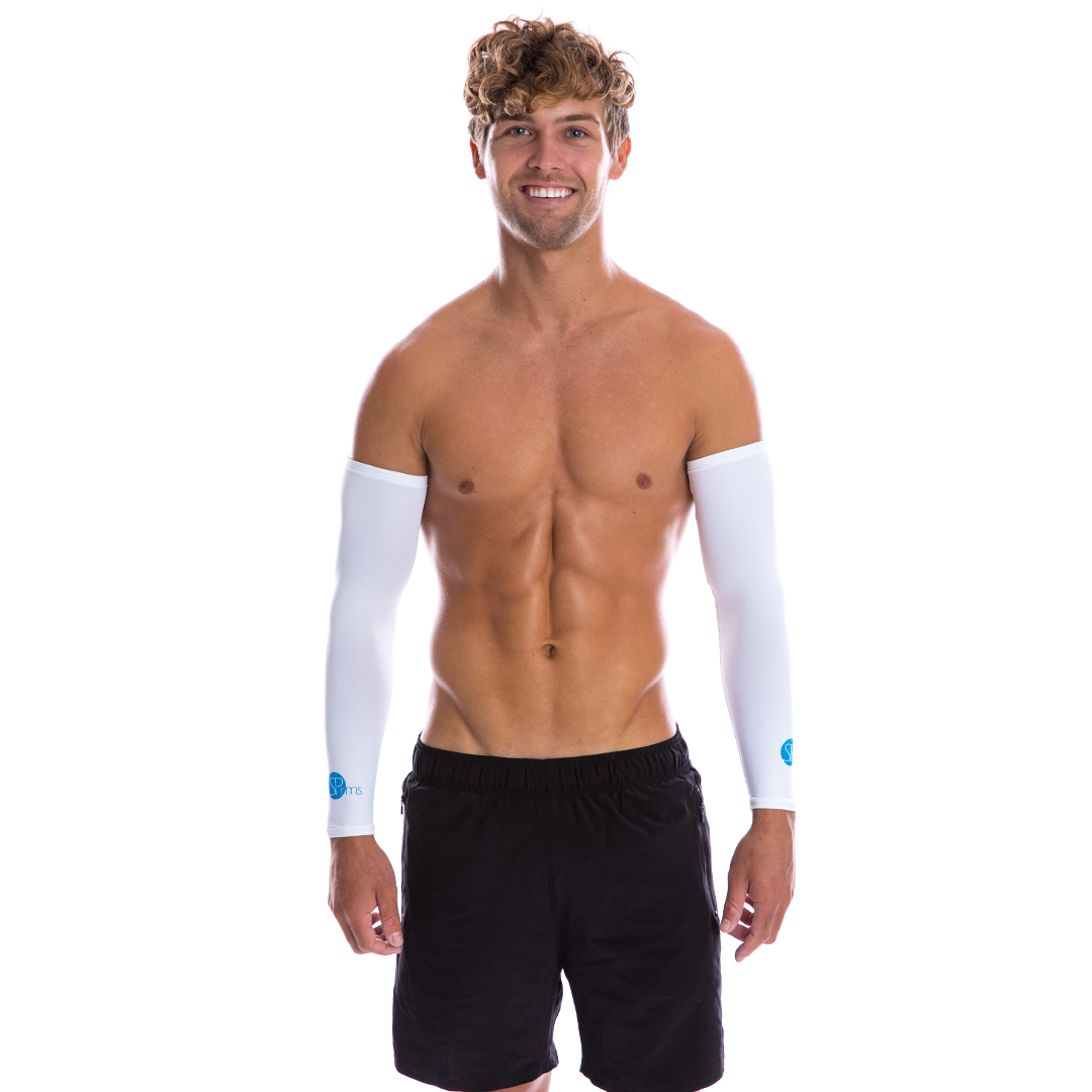 SParms UPF50+ Arm Sleeves (White, Pair) – SParms | Sun Protection