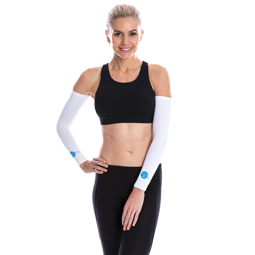 SParms UPF50+ Arm Sleeves (White, Pair) – SParms | Sun Protection